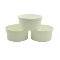 China 1800ml Disposable Paper Bowl Waterproof White Kraft Salad Bowl With Lid for sale