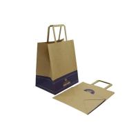 China Customized OEM Kraft Paper Gift Bags with Handles Brown Gift Bags Bulk Medium Size Small Business Bags Party Bags Retail Kraft Shopping Bags for sale