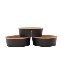 China Black Heavy Duty Paper Bowls for Ice Cream, Hot Soup, Salad, Dessert, Cereals, Food 32 oz Extra Large Paper Bowls Leak Proof Disposable Hot Soup Bowls Bulk Large Salads Bowls for sale