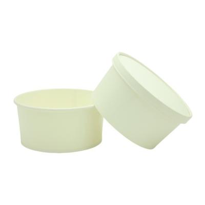 China White Paper Ice Cream Cups Disposable Dessert Bowls 20 Ounce for Hot or Cold Food, Sundae, Frozen Yogurt, Soup for sale