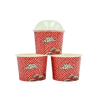 China Customized New Deisgn Premium Paper Ice Cream Cups with Dome Lids Disposable Dessert cups for Hot and Cold Food for sale