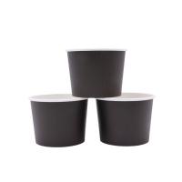 China 16oz Disposable Dessert Bowls, Ideal for Hot or Cold Food, Party Supplies Treat Cups for Sundae, Frozen Yogurt, Soup, Black Customized for sale