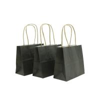 China OEM Black Paper Gift Bags for Small Business 8x4.25x10'' or Customized Paper Bags with Handles for sale