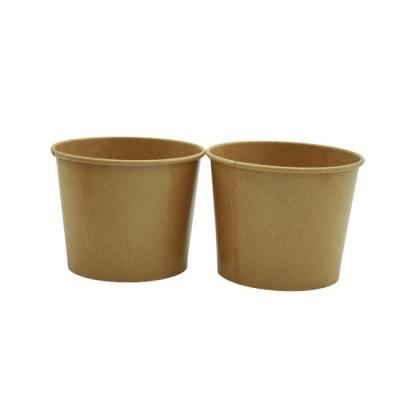 China OEM Customized Brown Kraft 8 oz  Paper Food Containers for Hot and Cold Foods for sale