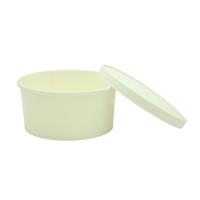 China 20Oz Customized White or Brown Disposable Soup Bowls Paper Soup Containers with Lids for Dessert Yogurt Ice Cream for sale
