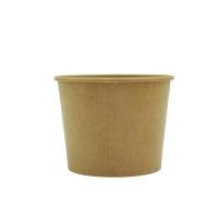 China 12 oz Brown Kraft Disposable Sundae Bowls Kraft Paper Hot Cold Snack Yogurt Dessert Cups for Ice Cream Baby Shower Party Supplies for sale