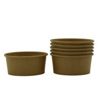 China 25 Oz Disposable Soup Salad Serving Bowls Kraft Paper Bowls with Lid To Go Food Container for Party Dessert Ice Cream Yogurt for sale