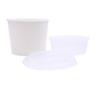 China Disposable White Dessert Bowls Paper Ice Cream Cups for Hot or Cold Food Sundae Frozen Yogurt Soup for sale