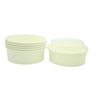 China Customized White Brown Paper Soup Containers With Lids Disposable Soup Bowls With Lids for sale