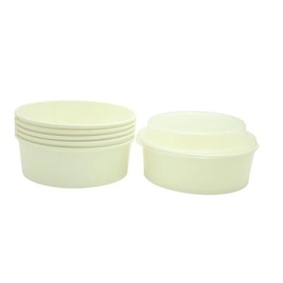 China Customized White Brown Paper Soup Containers With Lids Disposable Soup Bowls With Lids for sale