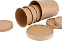 China Soup Cups Paper 12oz Disposable Sundae Bowls Kraft Paper Hot Cold Snack Yogurt Dessert Small Cups for Ice Cream for sale