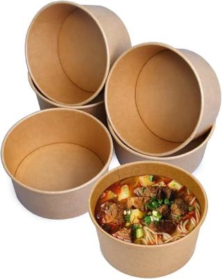 China 1100ML 35OZ Large Paper Bowls Disposable Salad Bowls Party Supplies for Hot Cold Food Soup for sale