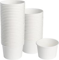 China White Paper Ice Cream Cups 8oz Disposable Dessert Bowls for Hot or Cold Food Lids Not Included Paper Snack Containers for Sundae Frozen Yogurt Soup for sale