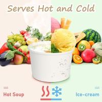 China White Paper Ice Cream Cups 8oz Disposable Dessert Bowls for Hot or Cold Food Lids Not Included Paper Snack Containers for Sundae Frozen Yogurt Soup for sale