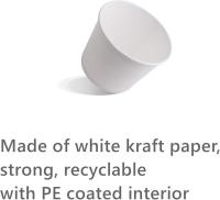China White Paper Ice Cream Cups 8oz Disposable Dessert Bowls for Hot or Cold Food Lids Not Included Paper Snack Containers for Sundae Frozen Yogurt Soup for sale