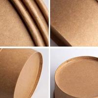 China OEM Customized Kraft Paper Bowls with Lids Disposable Soup Salad Bowls Party Supplies to Go Food Container for Party Dessert Ice Cream Yogurt for sale