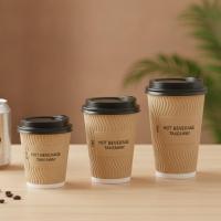 China Double Wall Insulated Paper Coffee Cup Leak Proof Lid Hot Beverage Takeaway 8oz 12oz 16oz for sale