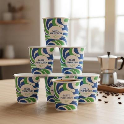 China Sampling Tasting Mini Paper Cup 4oz Custom Logo Print Biodegradable Coffee Espresso Promotion for sale