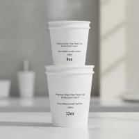 China Premium Virgin Fiber Paper Cup No Recycled Content Pure White Smooth Surface Coffee 8oz 12oz for sale