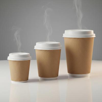 China Double Wall Insulated Paper Coffee Cup Leak Proof Lid Hot Beverage Takeaway 8oz 12oz 16oz for sale