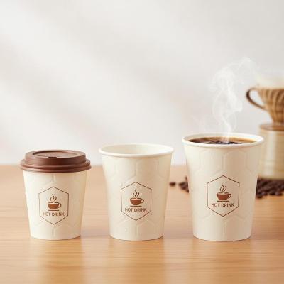 China Thickened Double PE Coated Insulated Paper Cup Leak Proof Hot Drink Takeaway 12oz 16oz for sale