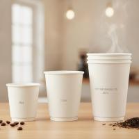 China Food Grade Double PE Coated Paper Cup Heat Resistant 100C Hot Coffee Tea 8oz 10oz 12oz 16oz for sale