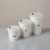 China Takeaway Delivery Ready Paper Coffee Cup Crush Resistant Leak Proof Lid 8oz 12oz 16oz 20oz for sale