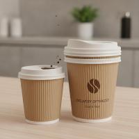 China Stackable Anti Spill Paper Cup Leak Proof Secure Lid Delivery Optimized Coffee 12oz 16oz for sale
