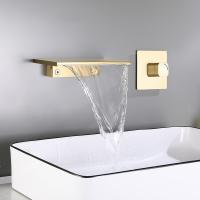 China Metered Waterfall Sink Faucet Tap Wall Mounted For Lavatory for sale