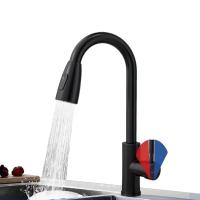 China Zinc Alloy Pull Out Sink Faucet Telescopic Kitchen Tap 360 Degree Rotatable for sale