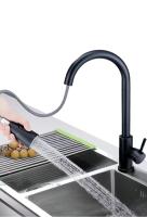 China Vertical 360° Rotation Pull Gooseneck Sink Faucet Antirust For Bathroom for sale