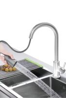 China Pull Down Swivel Tuscany Kitchen Faucet Brushed Nickel for sale