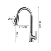 China Brushed Nickel Swivel Spout Kitchen Faucet Tap With Pull Down Sprayer for sale