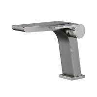 China Wall Mounted Cuprum Kitchen Faucet Tap Black Chrome Hot And Cold 1.1KG for sale