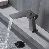 China Wall Mounted Cuprum Kitchen Faucet Tap Black Chrome Hot And Cold 1.1KG for sale