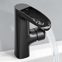 China Modern Waterfall Swivel Spout Tap 360° Rotating Faucet For Bathroom Sink for sale