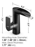 China Modern Waterfall Swivel Spout Tap 360° Rotating Faucet For Bathroom Sink for sale