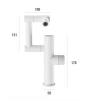 China Antisplash Rotating Basin Kitchen Faucet Tap LED Digital Auger Type for sale