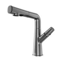 China Antiseptic Zinc Alloy 360 Degree Rotating Faucet Dual Mode Lift Pull For Bathroom for sale