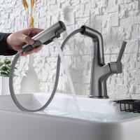 China 1.6KG Wiredrawing Copper Kitchen Faucet Tap For Bathroom Wash Basin Hot And Cold Water for sale