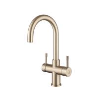 China 360 Rotatable Head Kitchen Faucet Tap Instant Hot Water Tap Gold 304 Cuprum for sale