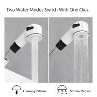 China Multifunctional White Swivel Bathroom Faucet Taps For Toilet Copper Core for sale