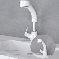 China Multifunctional White Swivel Bathroom Faucet Taps For Toilet Copper Core for sale