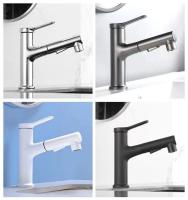 China Brass Braided Spout Pull Out Sink Faucet 1080 Degree Rotatable for sale