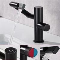 China OEM Brass Digital Temperature Faucet Hot And Cold 120 Swivel Spout for sale