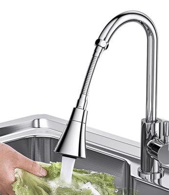 China Spiral Copper Pull Out Sink Faucet Extendable Laundry Taps Three Speed ANSI Certificated for sale