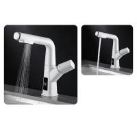 China Hydrodynamic Temperature Display LED Kitchen Faucet For Bathroom Custom 1500g for sale