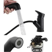 China Explosionproof Black Single Faucet Lavatory Sink Faucet For Home Washbasin for sale