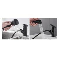 China Explosionproof Black Single Faucet Lavatory Sink Faucet For Home Washbasin for sale