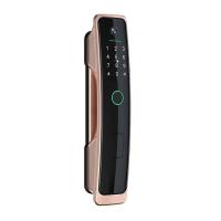 China Graffiti Biometric Fingerprint Wifi Keyless Door Lock Cat'S Eye Monitoring for sale